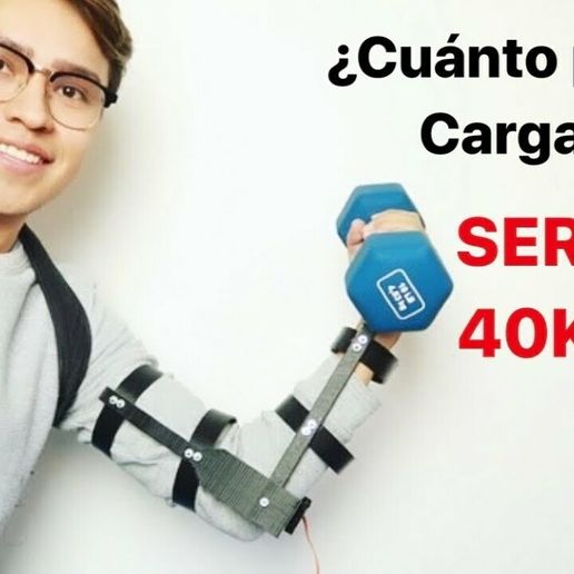 💪 Exoskeleton Arm - Servo 40kg・ STL File for ・Cults