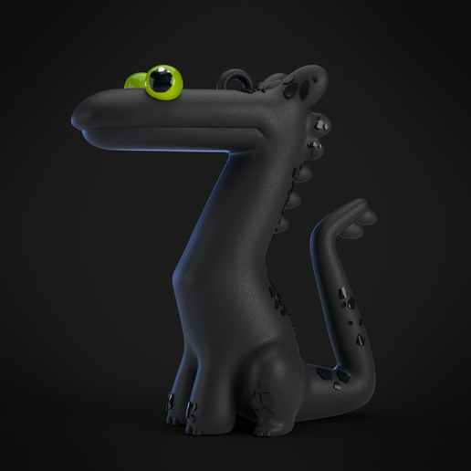 🗝️ TOOTHLESS KEYCHAIN MEME・Free STL File for 3D printing・Cults