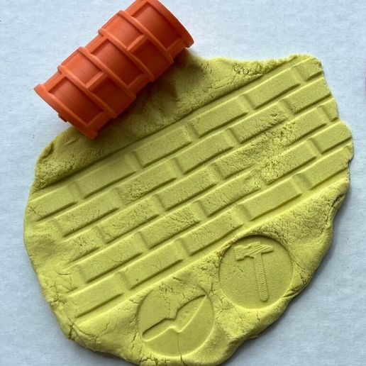 🧱 BRICK WALL TEXTURE ROLLERS X 4 VERSIONS - FOR SENSORY PLAY AND MORE・ STL File for 3D printing ...