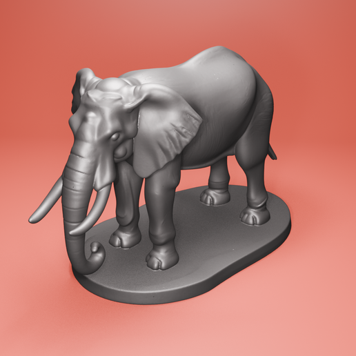 🐘 Realistic Elephant STL – Full-Body African Elephant 3D Model for 3D ...