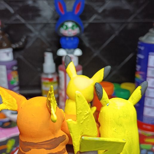 STL file Pikachu Family 👪 ・3D printer model to download・Cults