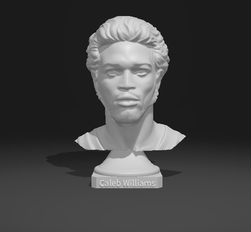 👤 Caleb Williams Premium Statue・ STL File for 3D printing・Cults