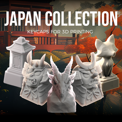 STL file Japan Collection - keycaps to print 🇯🇵 ・3D print object to ...