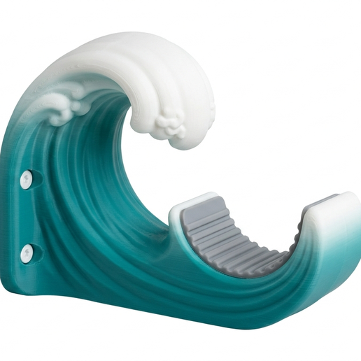 🌊 Surfboard Wall Mount - 2-Part Wave & Cradle Holder・Free 3D File for ...