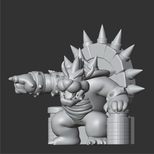 🐉 BOWSER'S THRONE・ STL File for 3D printing・Cults