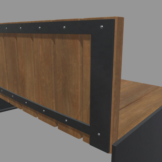 🪵 Low Poly Wooden Bench // Design 016・ STL File for 3D printing・Cults