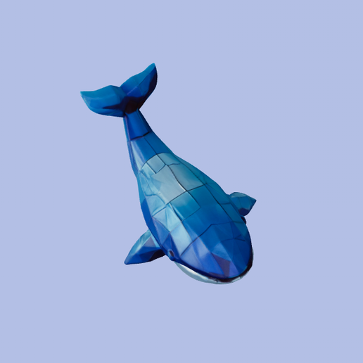 STL file Low-poly whale figure 🐳 ・3D printing design to download・Cults