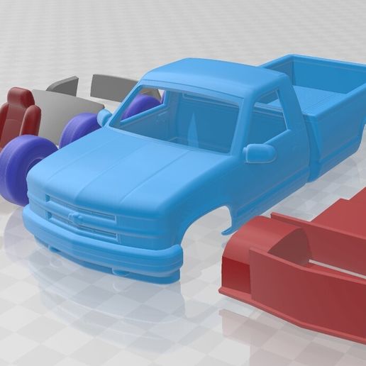 🚙 Chevrolet Silverado C1500 Regular Cab 1988 – STL Truck Model with ...