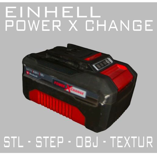 🔋 EINHELL Battery Power X Change・ STL File for 3D printing・Cults