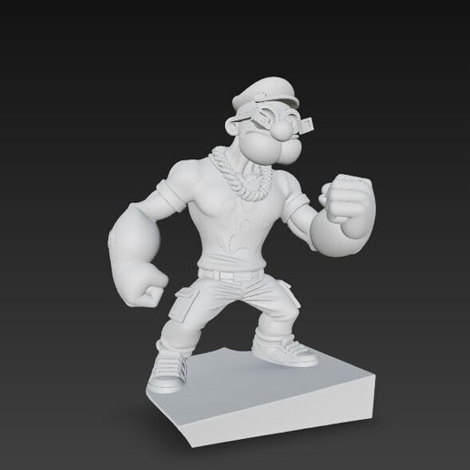 🧸 3D Printable Urban Popeye (Popeye – Streetwear & Hip-Hop Style)・ STL ...