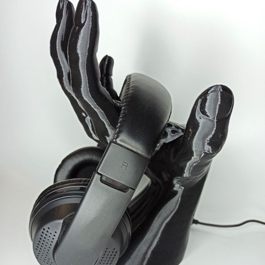 3D printer Hand Headphone Stand, Gaming Setup, Room Decor, hand pose ...