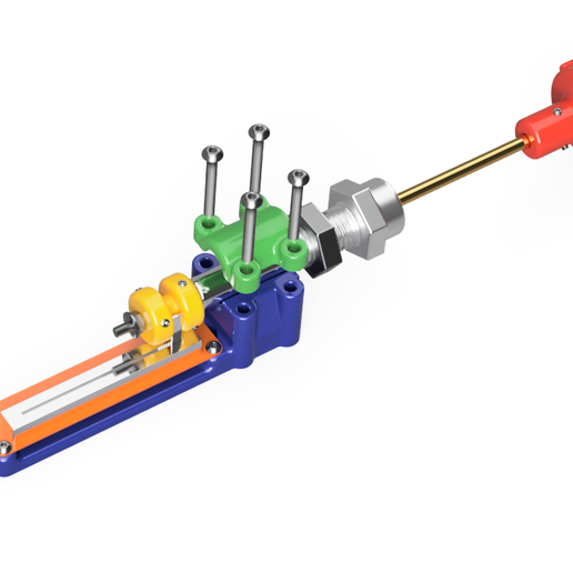 💭 Cessna Mixture Lever — CAD & STL (Vernier Push‑Pull with Micro‑Adjust ...