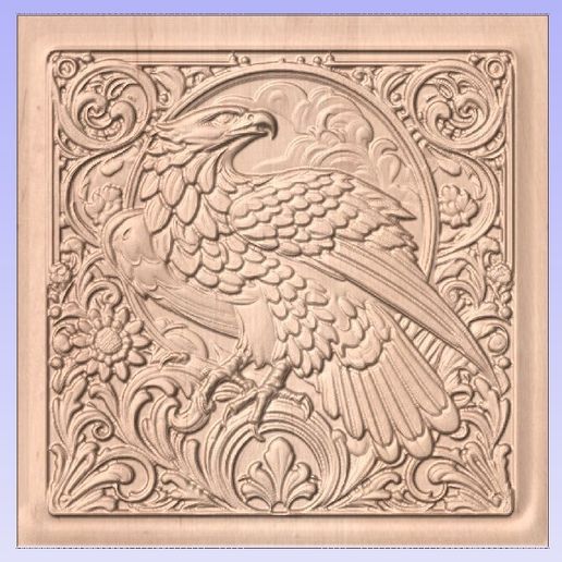 🦅 Eagle Panel・Free STL File for 3D printing・Cults