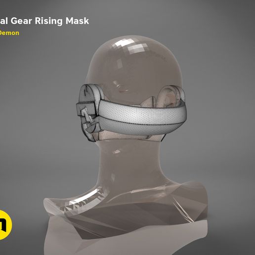 ⚙️ Gear Metal Rising Mask・ OBJ File for ・Cults