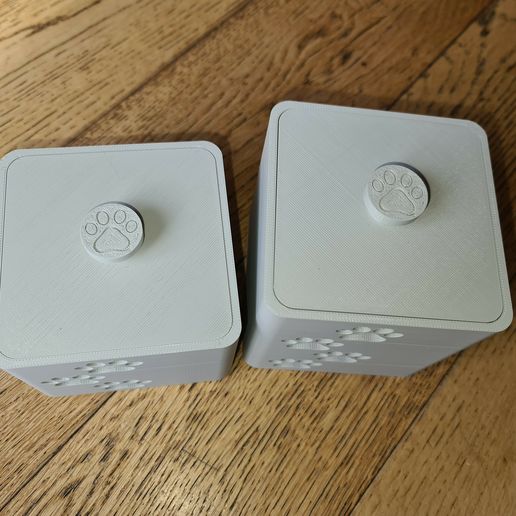 🖨️ Easy Print Any Printer Dog Cat Pet Paw Print Box with lid storage ...
