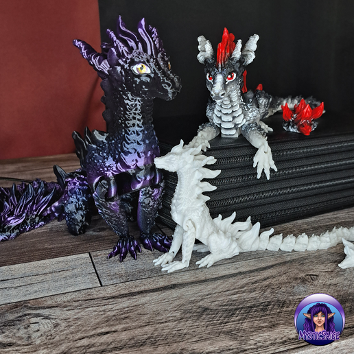 🐉 Equine Dragon Articulated Dragon・ 3D File for ・Cults