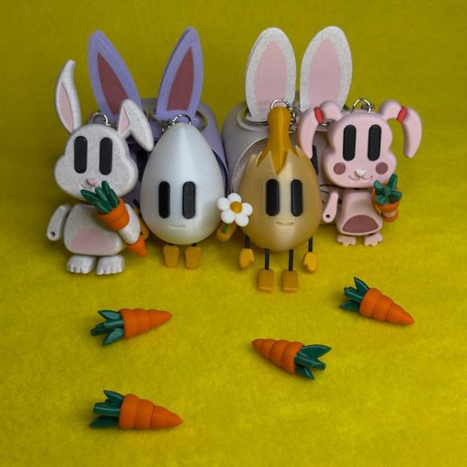 🗝️ STRING-FLEX - CUSTOMIZABLE CHARACTERS KEYCHAIN - EASTER VERSION・ 3D ...