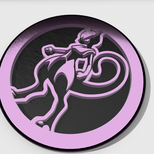 🐉 Mewtwo Pokemon TCG coin・ STL File for 3D printing・Cults