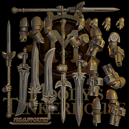 Dawnbringer Legion - alternative hand and weapons set・ 3D File for 3D ...