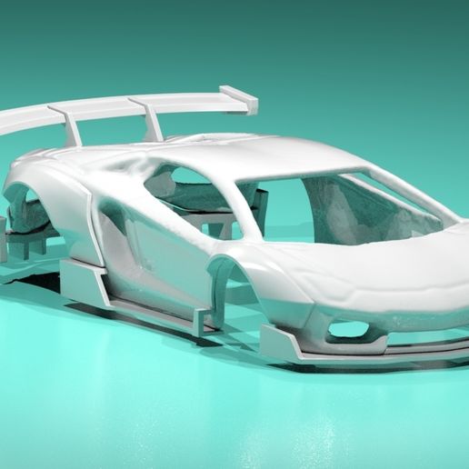 🚗 Hotwheels Lamborghini Aventador Hyper Dynamic Wide Bodykit・ STL File ...
