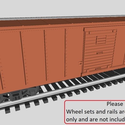 🚂 Pennsylvania Railroad X29 Boxcar 1924 in H0 Scale・ 3D File for 3D ...