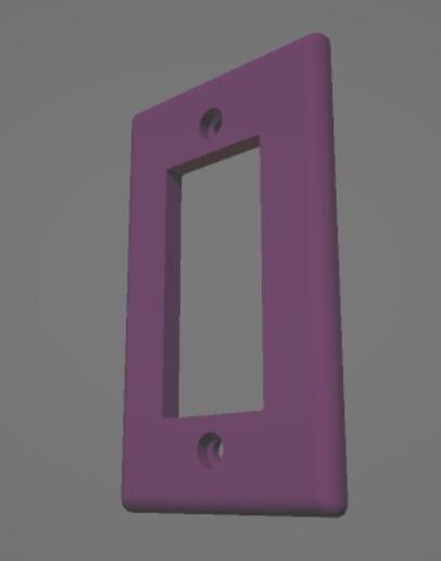 STL file Electrical outlet cover (Rectangular opening) 🖼 ・3D printing ...