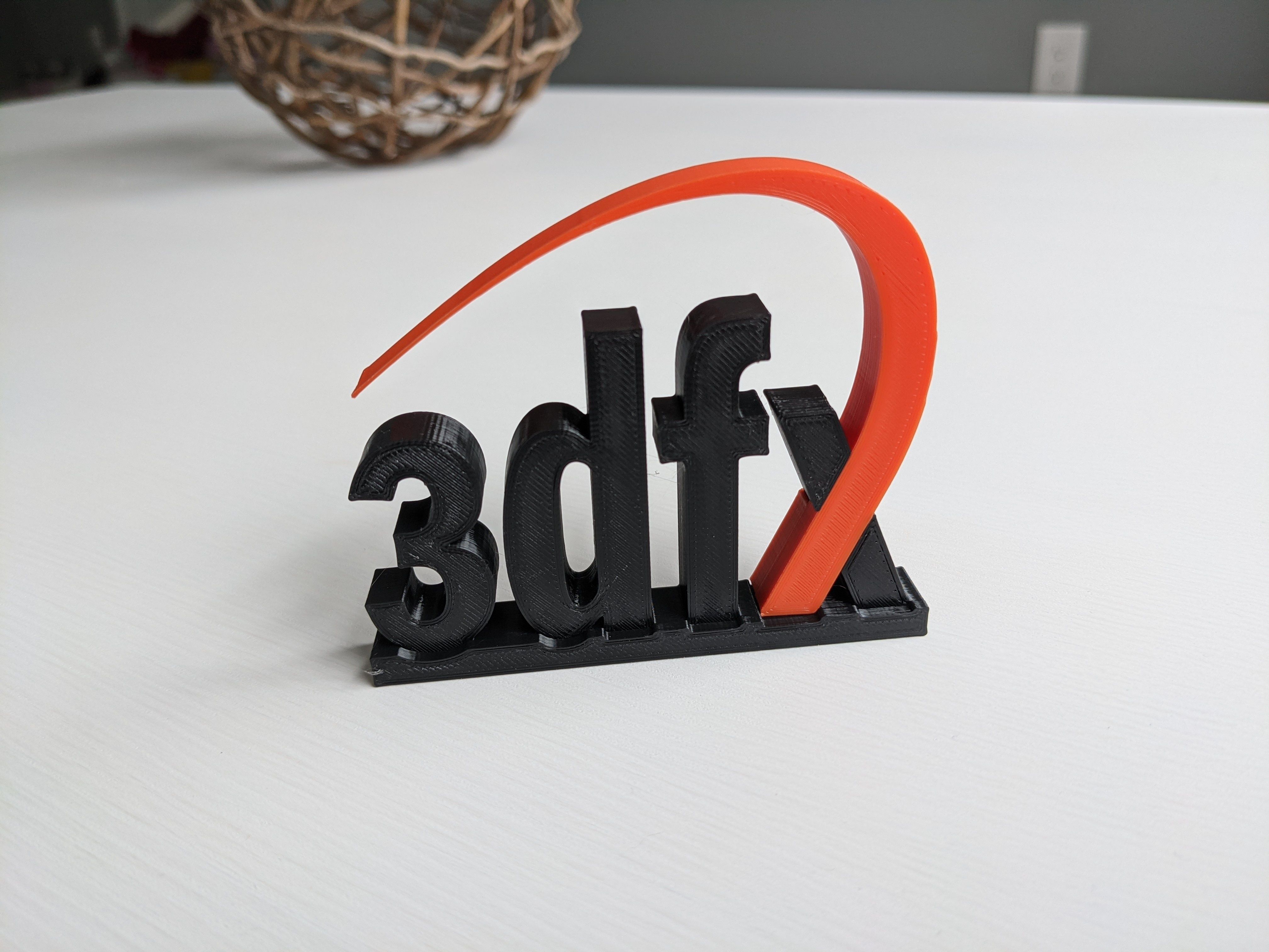 Télécharger fichier STL 3dfx Logo de l'enseigne de bureau • Modèle ...