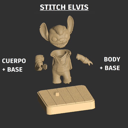 🎬 STITCH ELVIS [From Lilo&Stitch 2025 movie ]・Archivo STL para ...