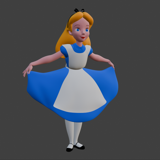 STL file Alice 3D Character Model - Wonderland Inspired 👧 ・3D printer ...