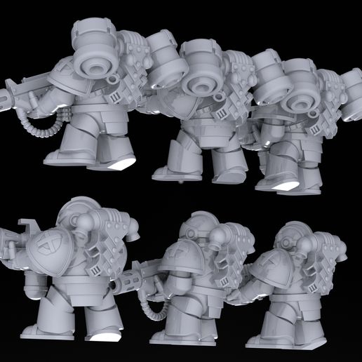 🛰 Armoured Space Dwarf Special Weapons Units 28mm・Free STL File for 3D ...