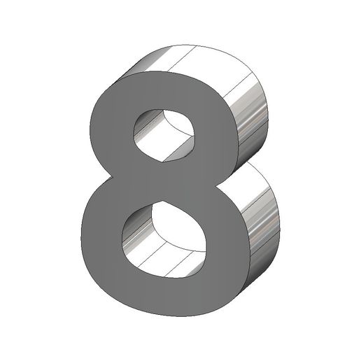 🧑‍🎨 8 Zahl Comic Sans MS Font Number・ STL File for 3D printing・Cults