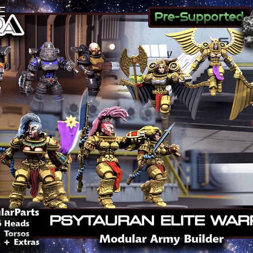 🛰 Space Opera - Psytauran Elite Warriors (Modular Army builder)・ 3D ...