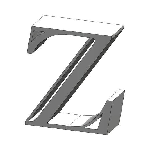 🧑‍🎨 Z Buchstabe Imprint MT Shadow Font Letter・ STL File for 3D printing ...