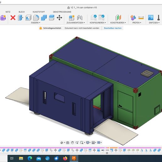 3D file version 2 Tamiya 20 fuss container DRK with pull-out 1/14 🚁 ...