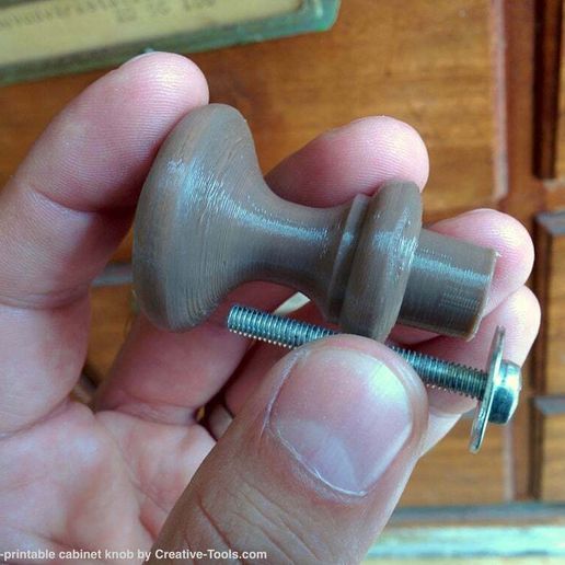 🚪 3D-printable generic cabinet knob・Free STL File for ・Cults