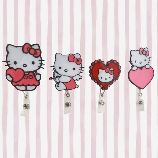 👋 hello kitty badge reels・ 3MF File for 3D printing・Cults