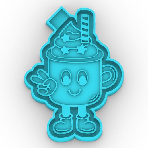 STL file iced soda coffee with straw - Boujee stanley - love and peace ...