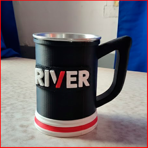 🎏 RIVER letters vaso7 jar・Arquivo STL para Impressão 3D・Cults