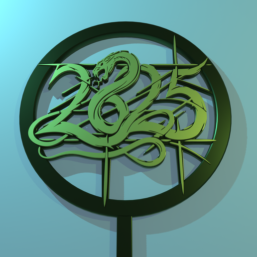 STL file HAPPY NEW YEAR 2025 CAKE TOPPER 🆕 ・3D print design to download ...