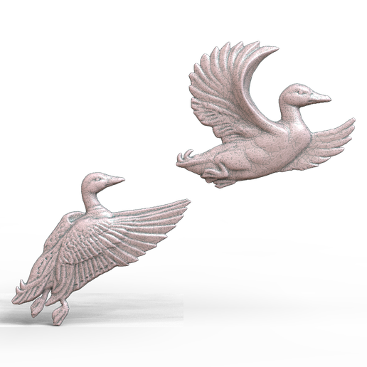 3D file 3D Model STL File for CNC Router Laser & 3D Printer Two Ducks ...