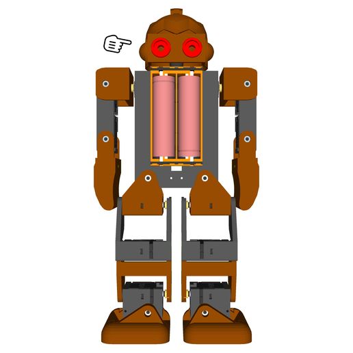 🤖 Humanoid Robot – Robonoid – eYe (WS2812)・Free STL File for 3D ...