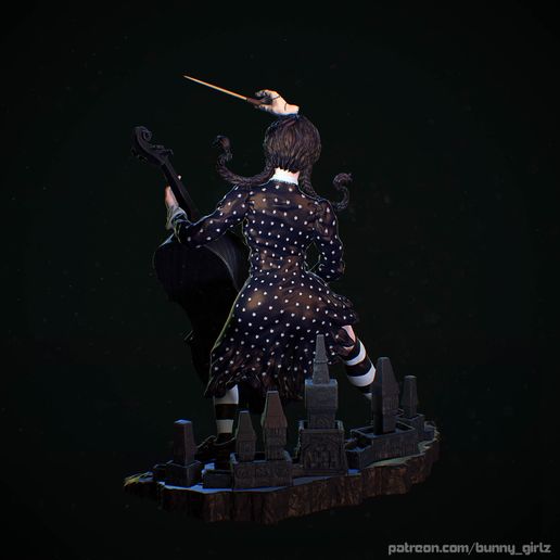 3D file Wednesday from Addams Family 🧛 ・3D print model to download・Cults