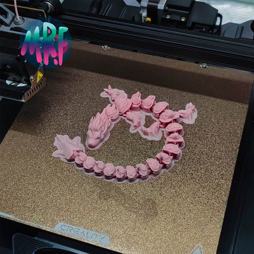 💜 FLEXIBLE HEART SCALE DRAGON・Free STL File for 3D printing・Cults