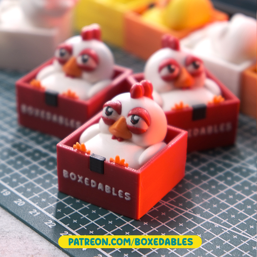🐔 Chicken - Boxedables [Original Art]・Free STL File for 3D printing・Cults
