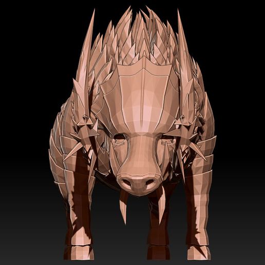 STL file Armored Tusk / Fang Boar - Dark Souls 1 🐗 (OBJ)・3D print ...