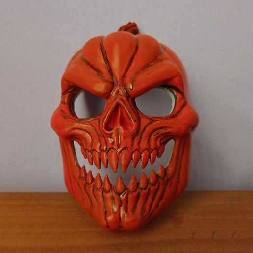 🎃 Pumpkin Skull Mask・Free STL File for 3D printing・Cults