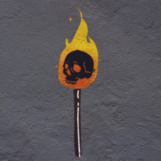 💀 SKULL FLAME - READY TO PRINT! 3D PRINTABLE STENCIL・ STL File for ・Cults