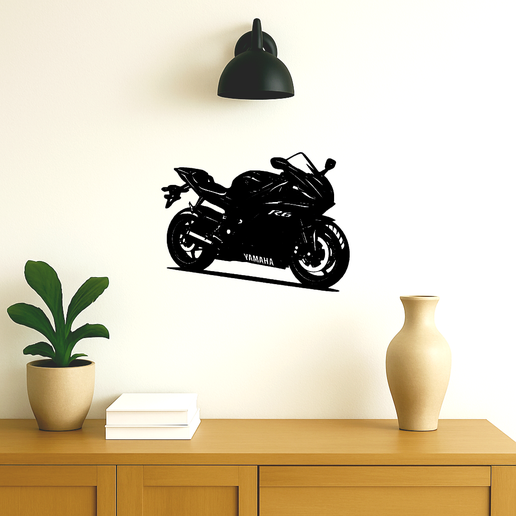 🏍️ Motorcycle wall decoration・Arquivo STL para Impressão 3D e Usinagem ...