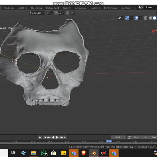 👻 MODERN WARFARE GHOST MASK・ STL File for 3D printing・Cults