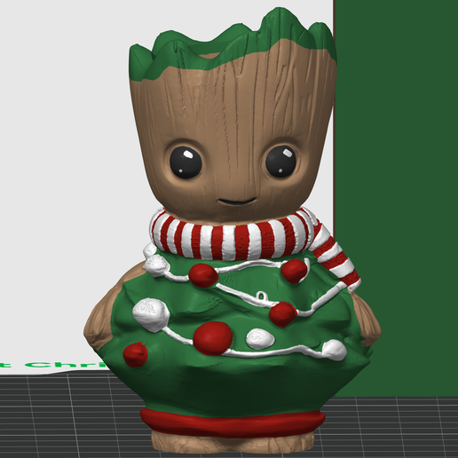 STL file Groot Christmas Tree - Candle Holder - 3D print STL and ...